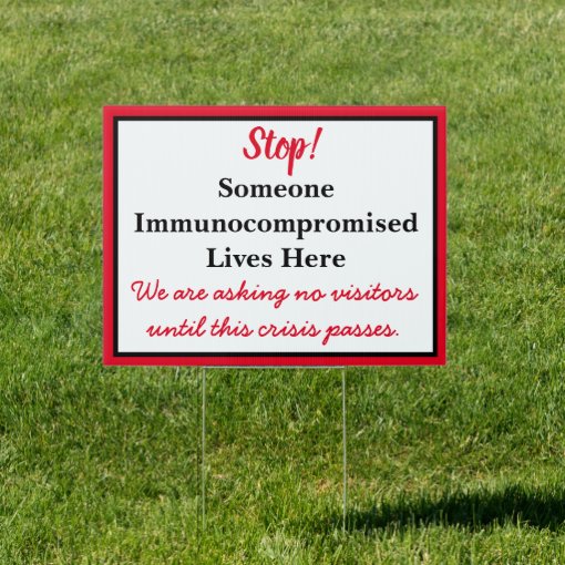 No Visitors Please two sided message Sign | Zazzle