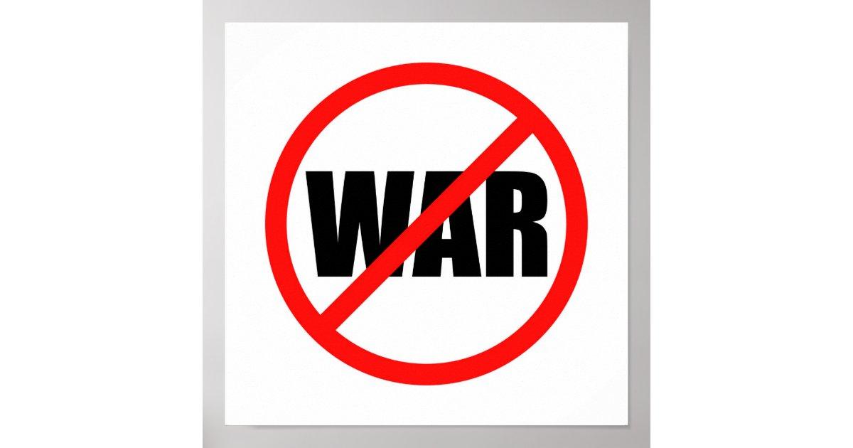 No War Symbol Poster | Zazzle