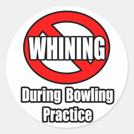 Bowling Pins and Ball Classic Round Sticker | Zazzle.com