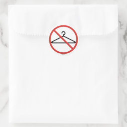 No wire hangers! classic round sticker | Zazzle