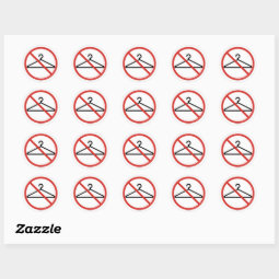 No wire hangers! classic round sticker | Zazzle