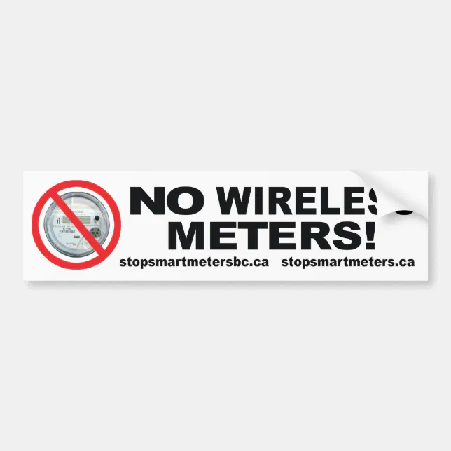 No Wireless Smart Meters Bumper Sticker | Zazzle