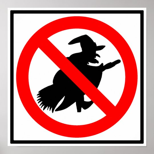 No Witches Highway Sign | Zazzle.com