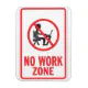 No Work zone warning sign Magnet | Zazzle