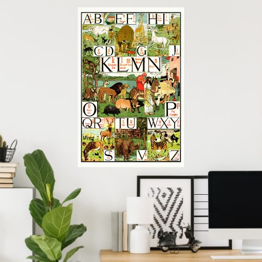 Noahs ark Alphabet ABC Posters for classrooms | Zazzle