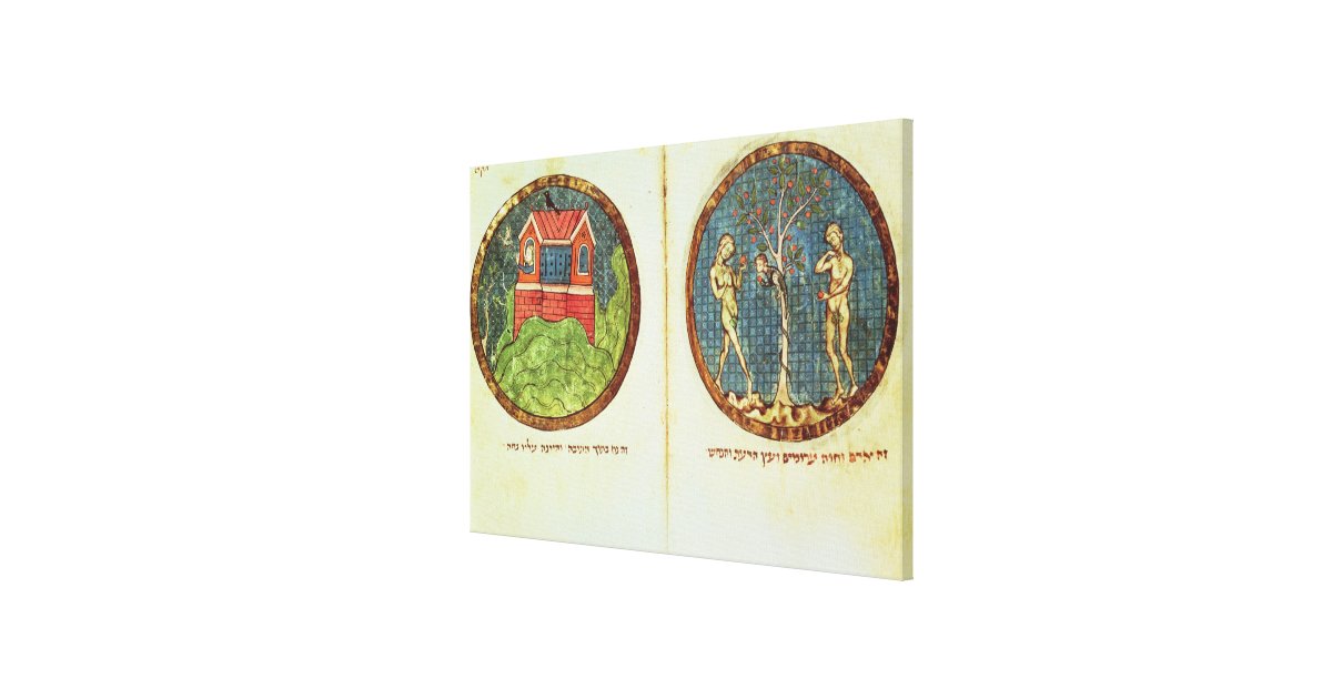 Noah's Ark and Adam and Eve Canvas Print | Zazzle