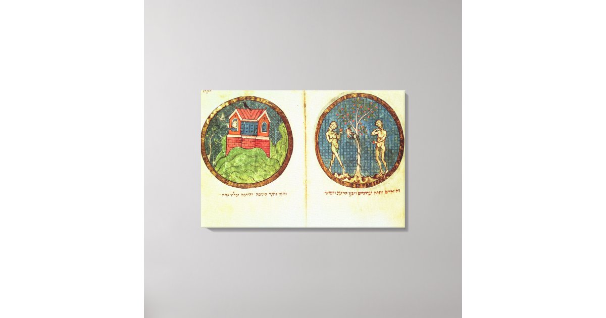 Noah's Ark and Adam and Eve Canvas Print | Zazzle