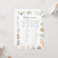 Noah's Ark Baby Shower Baby Animal Match Game Invitation | Zazzle