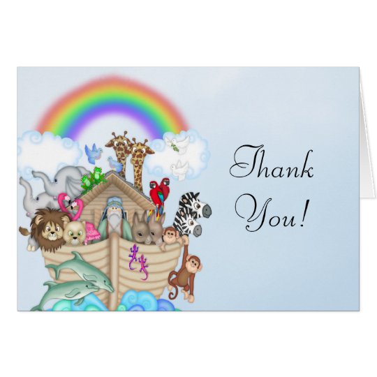 Noah's Ark Baby Shower Thank You Card | Zazzle.com