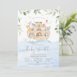 Noah's Ark Baby Sprinkle Invitation | Zazzle