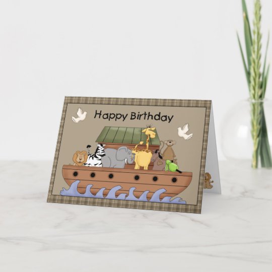 Noah's Ark Birthday Greeting Card | Zazzle.com