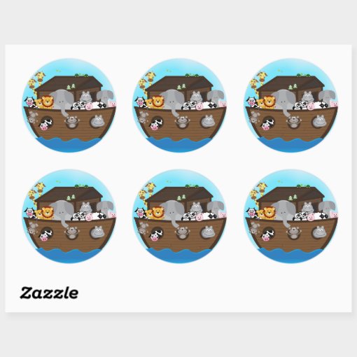 Noah's Ark Classic Round Sticker | Zazzle