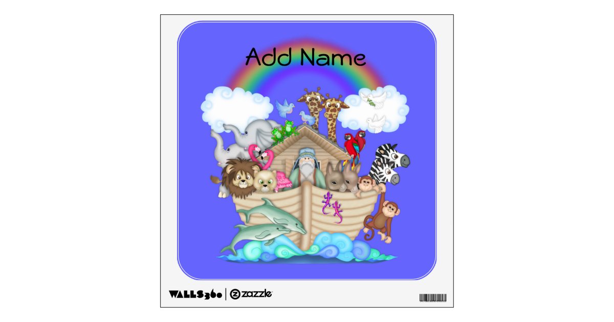 Noahs Ark Rainbow Wall Decal | Zazzle