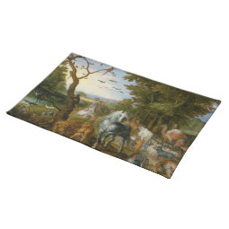 Noahs Ark Religious Art Cloth Placemat | Zazzle