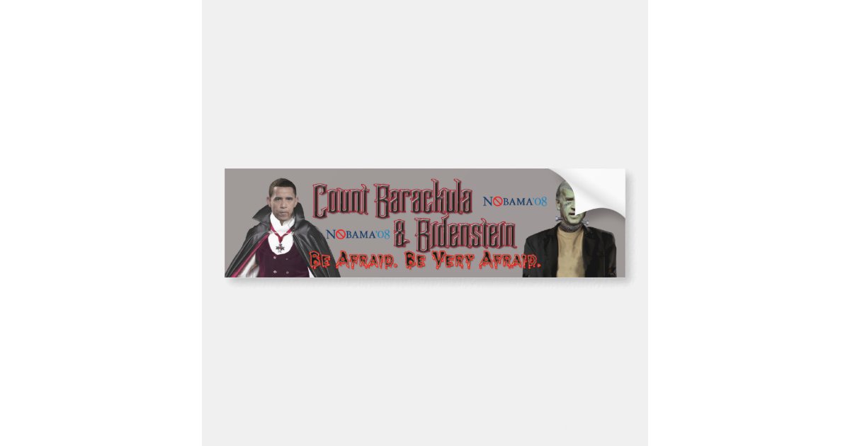 Nobama Halloween-Barackula & Biden Bumper Sticker | Zazzle