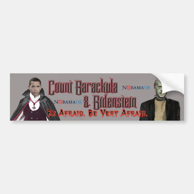 Nobama Halloween-Barackula & Biden Bumper Sticker | Zazzle