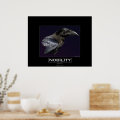 NOBILITY Motivational Raven Portait Poster | Zazzle