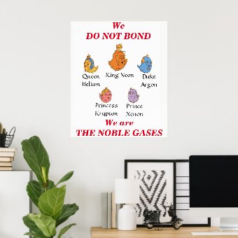 Noble Gases Poster | Zazzle
