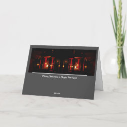 Noble Merry Christmas with shiny Advent candles! Card | Zazzle