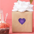 Noble Purple Scroll Heart Purple Love Sticker | Zazzle