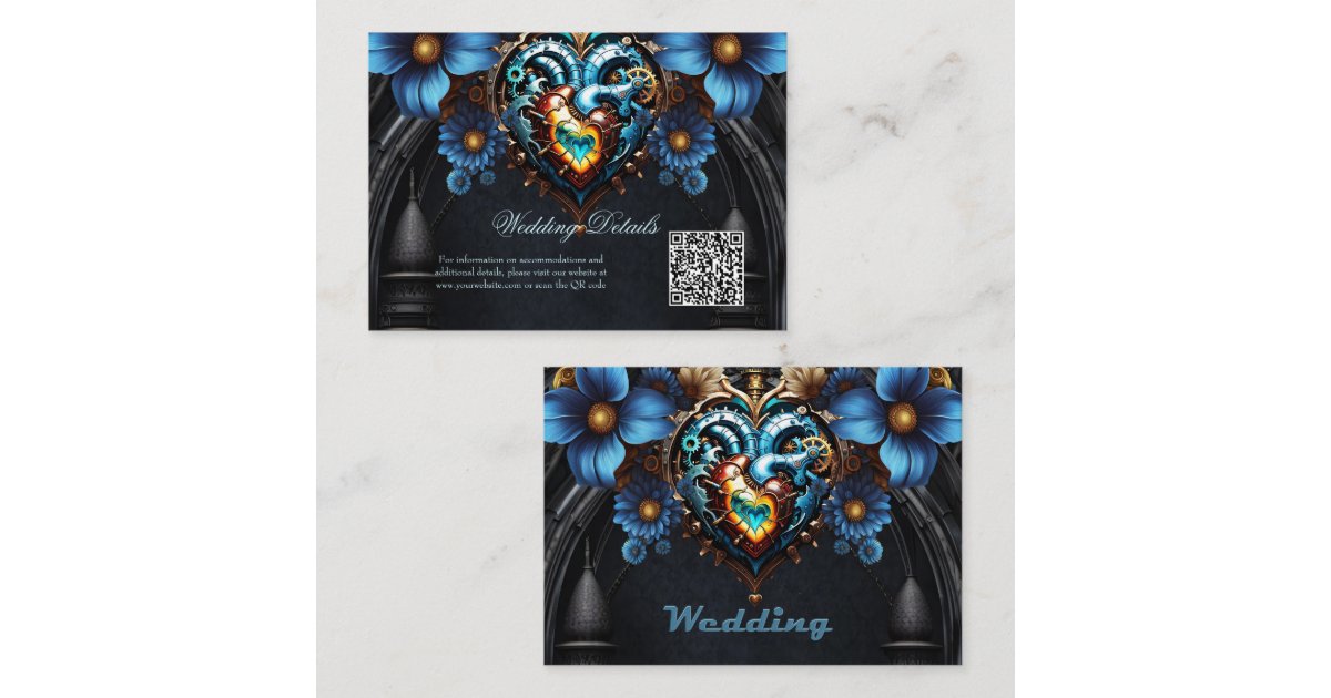 Noble steampunk heart enclosure card | Zazzle