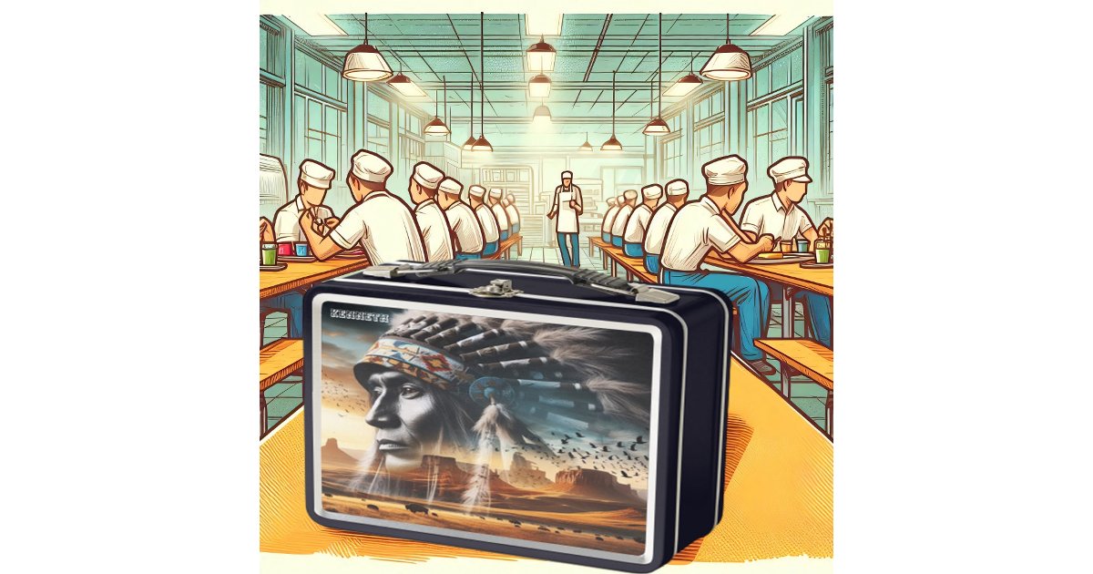 Noble Warrior Sunset Metal Lunch Box | Zazzle