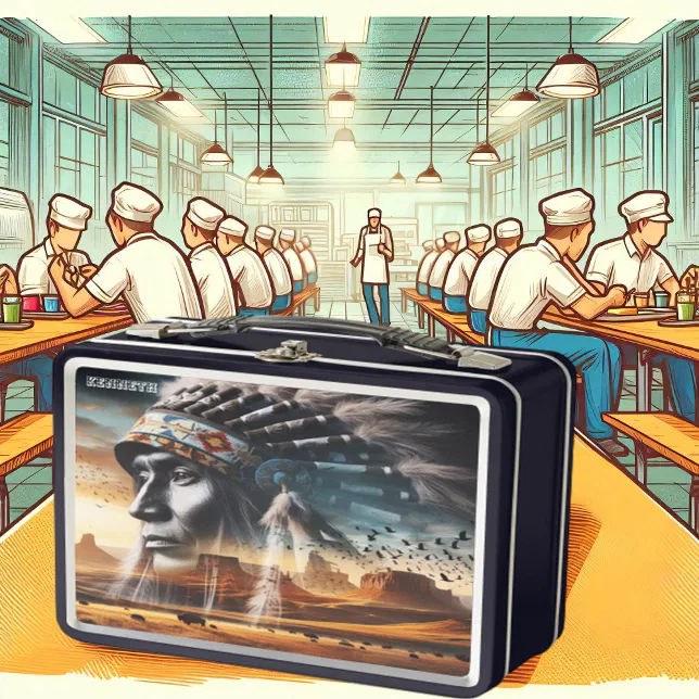 Noble Warrior Sunset Metal Lunch Box | Zazzle