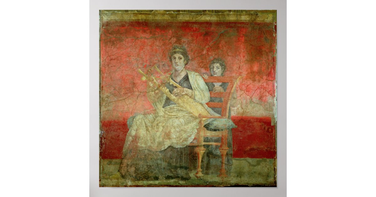 Noblewoman playing a Cithera Poster | Zazzle