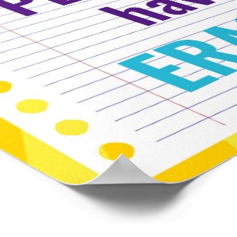 Nobody's Perfect, that's why pencils have erasers Poster | Zazzle