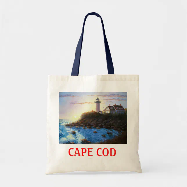 Nobska Lighthouse Cape Cod Massachusetts Tote Bag | Zazzle
