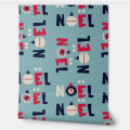 Noel Modern Festive Typography Christmas Holidays Wallpaper | Zazzle