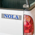 NOLA, Blue Letter Street Tiles Bumper Sticker | Zazzle