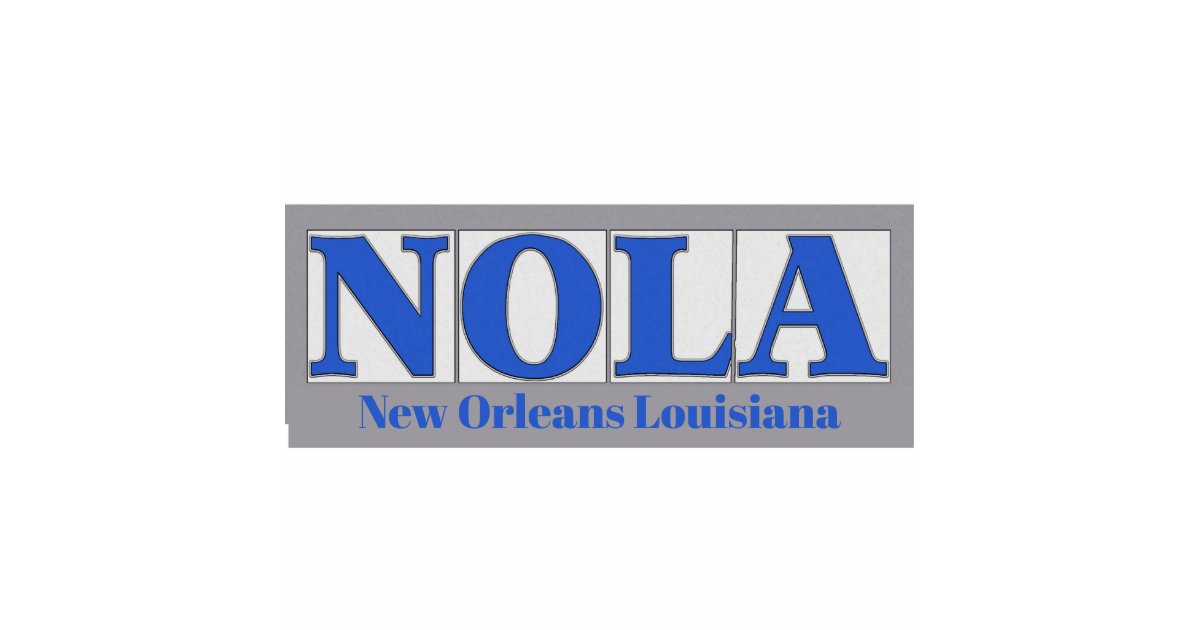 NOLA, Blue Letter Street Tiles Cutout | Zazzle