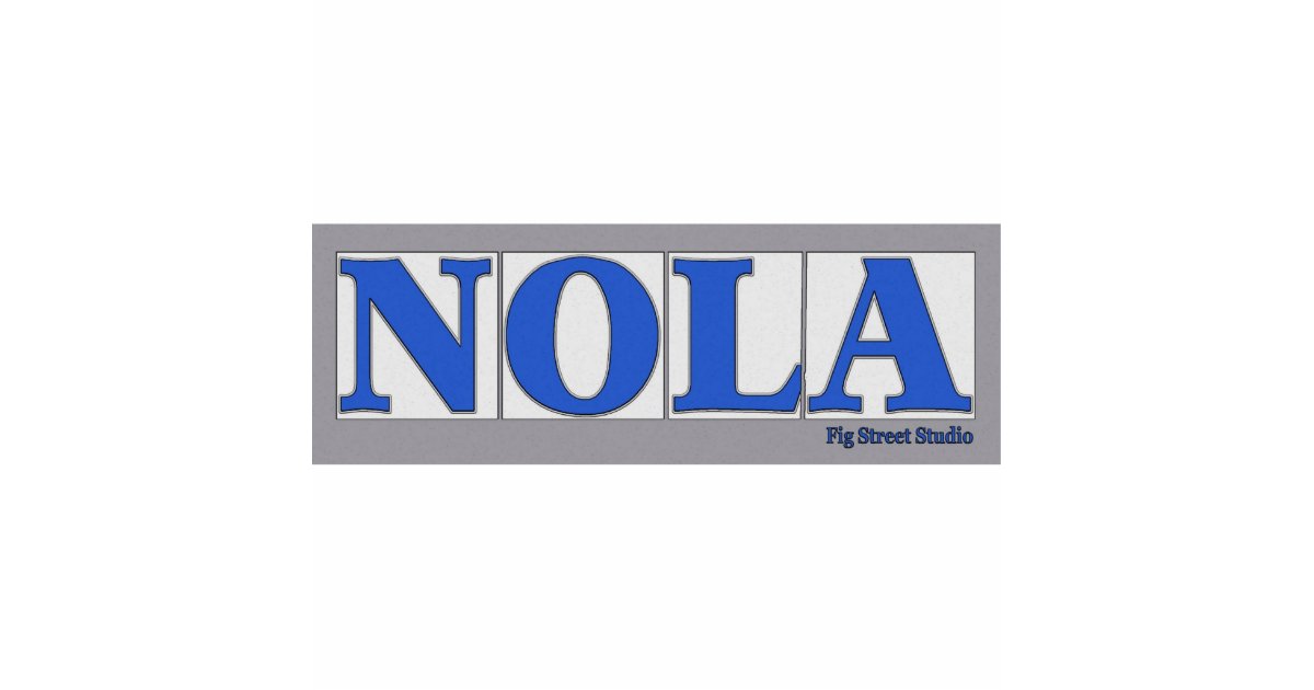 NOLA, Blue Letter Street Tiles Statuette | Zazzle