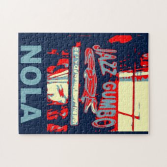 NOLA Jazz Gumbo Jigsaw Puzzle | Zazzle