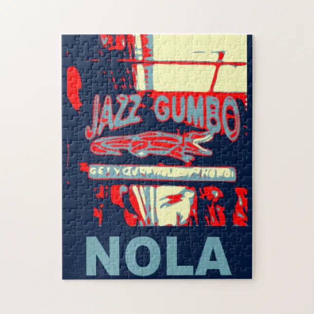 NOLA Jazz Gumbo Jigsaw Puzzle | Zazzle