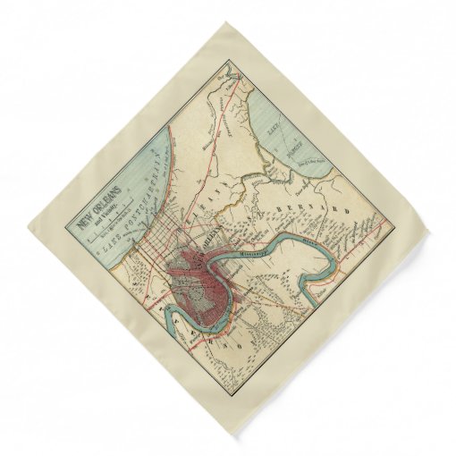 NOLA Maps, New Orleans Designs, Bandana | Zazzle