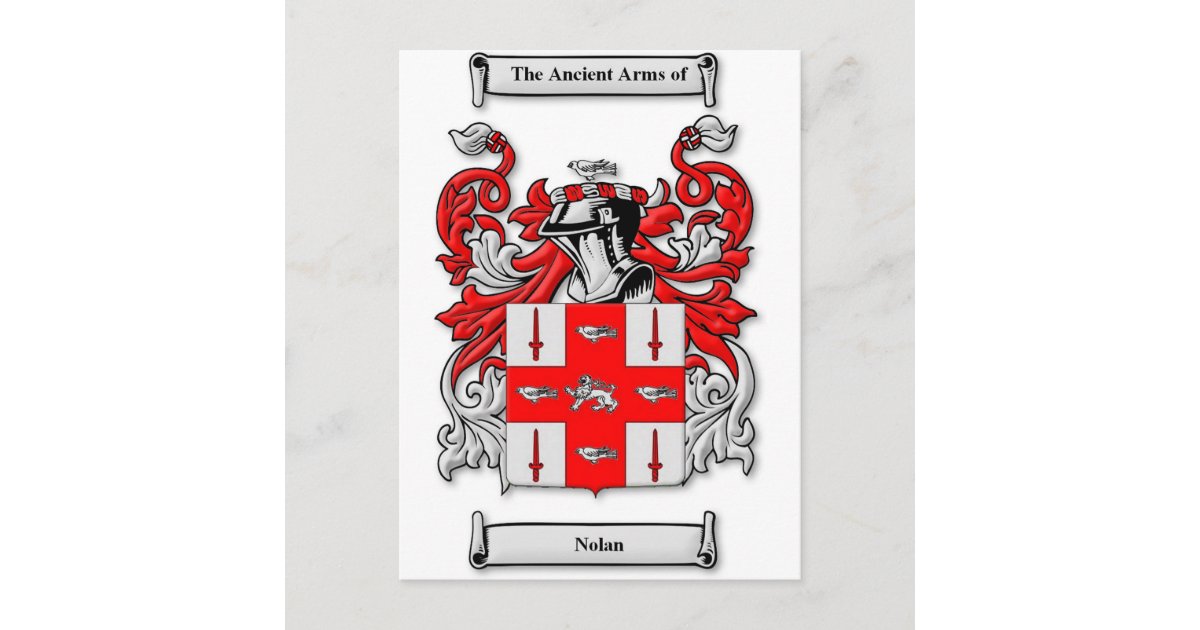 Nolan Coat of Arms Postcard | Zazzle
