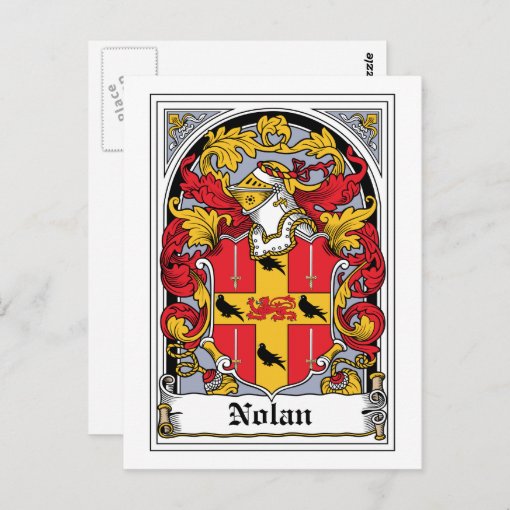 Nolan Family Crest Postcard | Zazzle