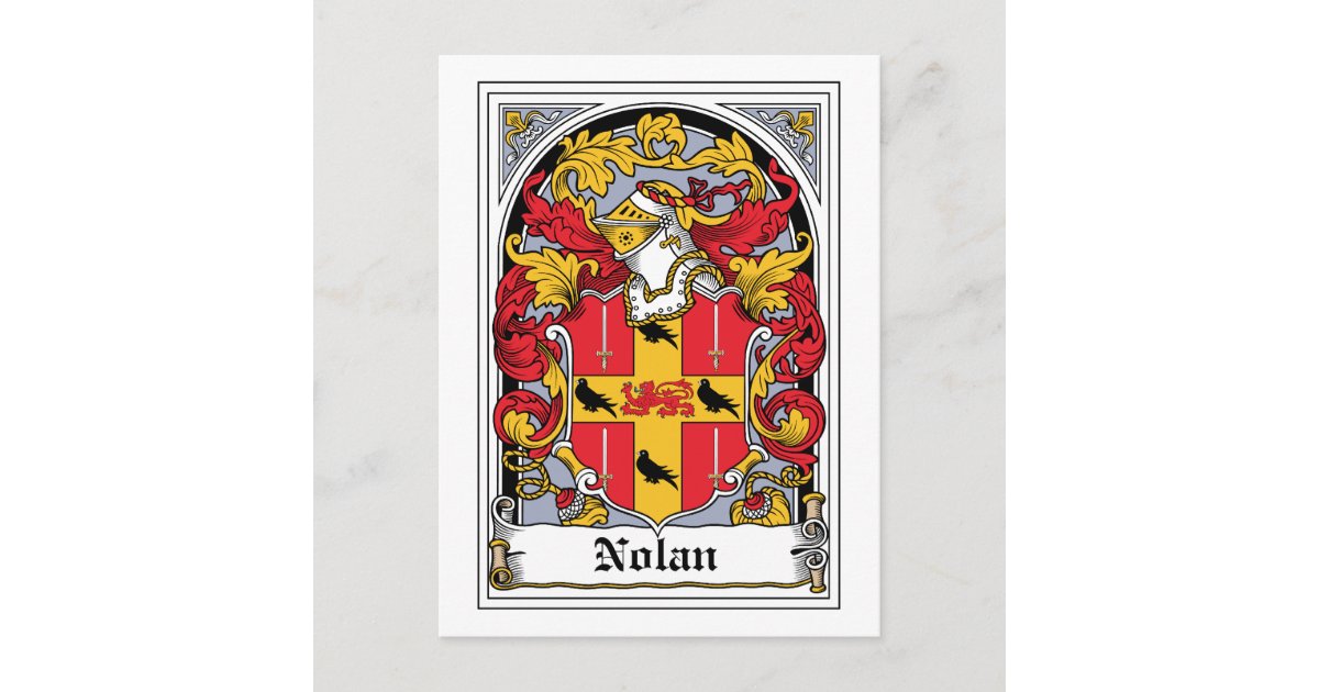 Nolan Family Crest Postcard | Zazzle
