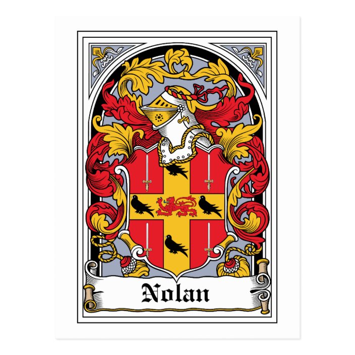 Nolan Family Crest Postcard | Zazzle.com