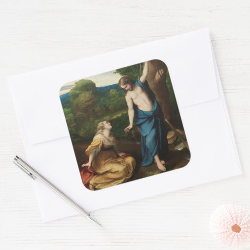 Noli me tangere square sticker | Zazzle