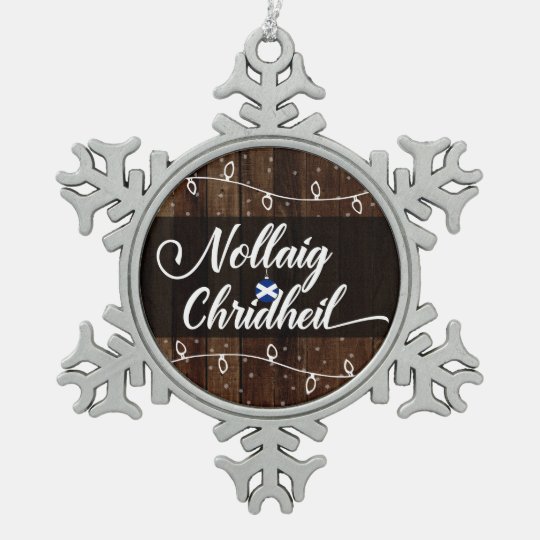 Nollaig Chridheil Scottish Gaelic Merry Christmas Snowflake Pewter ...