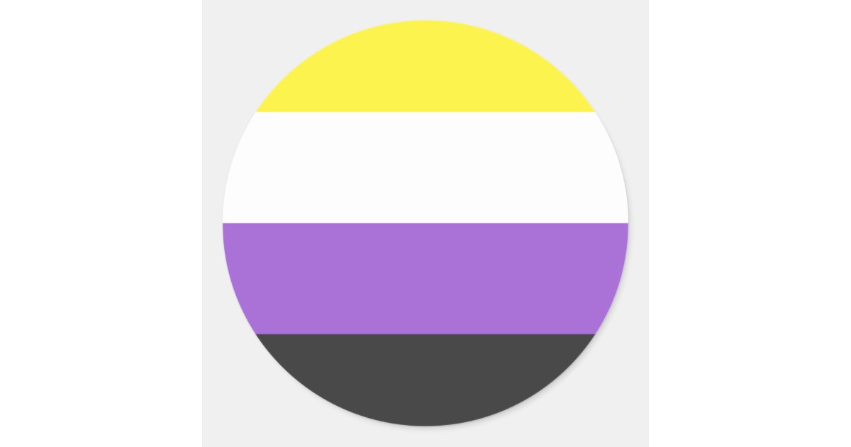 Non-Binary Flag Classic Round Sticker | Zazzle