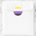 Non-Binary Flag Classic Round Sticker | Zazzle