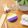 Non-Binary Flag Keychain | Zazzle