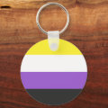 Non-Binary Flag Keychain | Zazzle
