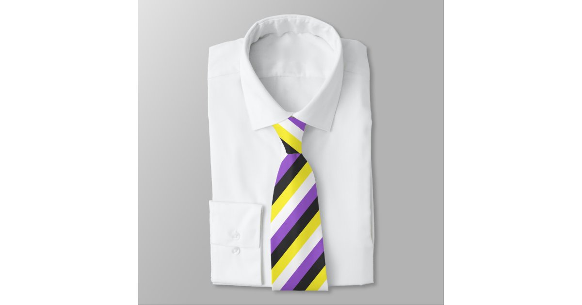 Non-Binary Flag Neck Tie | Zazzle
