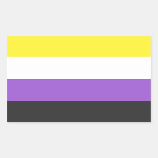 Non-Binary Flag Rectangular Sticker | Zazzle.com