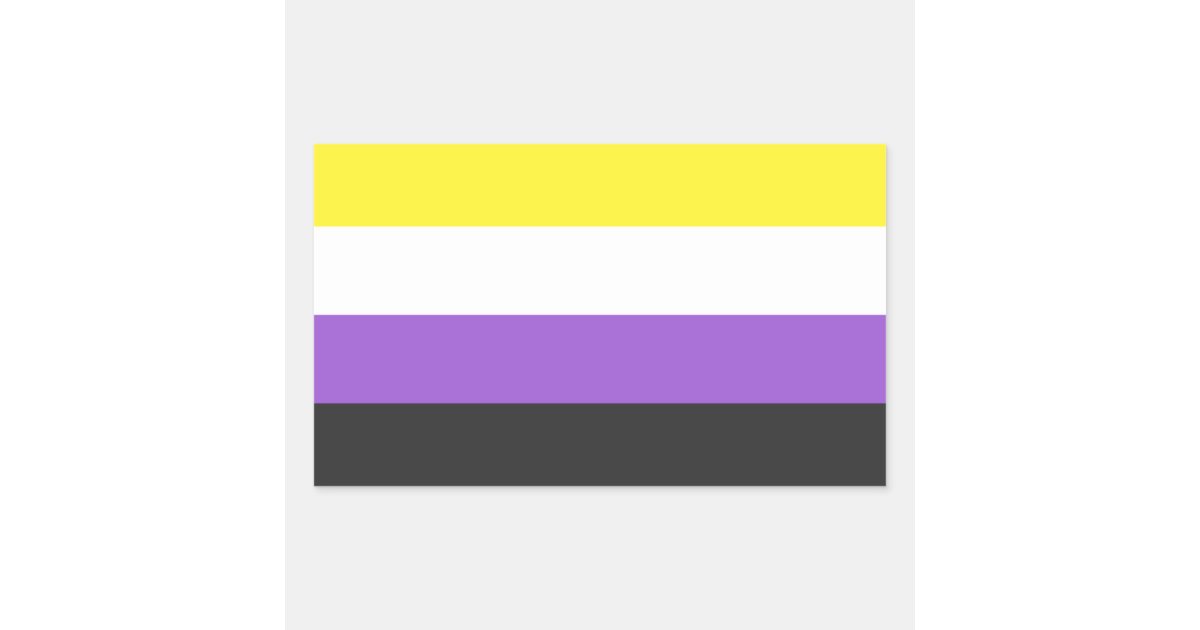 Non-Binary Flag Rectangular Sticker | Zazzle